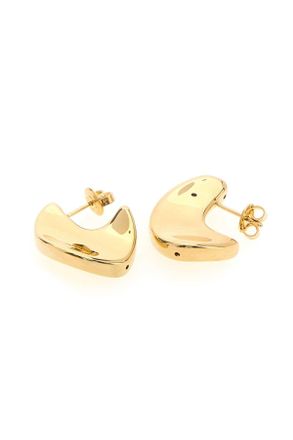Bottega Veneta Womens Gold Silver Small Disc Earrings Sterling