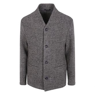 Emporio Armani Blazer &agrave; col ch&acirc;le monoprix - Homme - Vestes - Gris - Taille: L