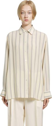 The Row Sisilia Pinstriped Silk Shirt