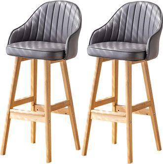 Generic Barhocker, K&uuml;cheninsel-Thekenst&uuml;hle, Holzgestell, Tragkraft 150 kg, gepolsterter hoher Barhocker