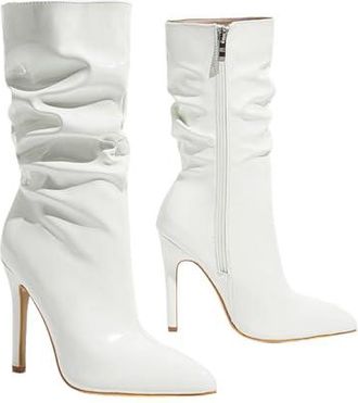 Generic Bottes Femme Mi-Mollet &Agrave; Talons Hauts Aiguilles, Bottes Pointues &Eacute;l&eacute;gantes avec Fermeture &Eacute;clair, Chaussures Mode Casual Classiques Et Confortables po