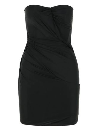 Blumarine robe courte drap&eacute;e - Noir