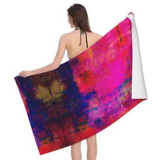 Generic Abstrakte Kunst, Farbenfroh Badetuch Saugf&auml;hig Handtuch Schnelltrocknend Duschtuch F&uuml;r Urlaub Camping Bad Spa 80X130Cm