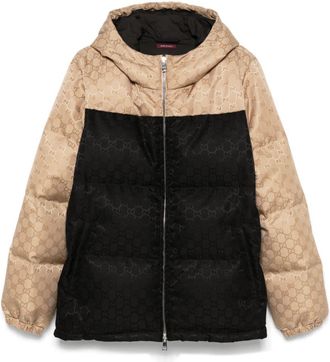 Gucci Gef&uuml;tterte Jacke aus GG Canvas - Schwarz