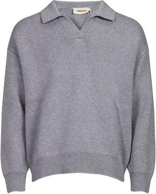 Thinking Mu Pull polo oversize en laine m&eacute;lang&eacute;e
