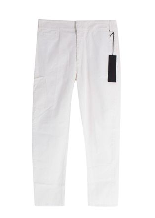 Haider Ackermann White Slim-Fit Distressed Denim Jeans Size 30
