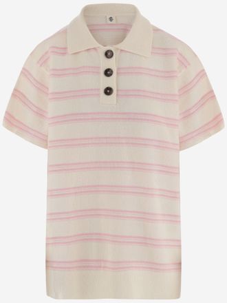 The Garment Le v&ecirc;tement t-shirt en laine et cachemire &agrave; motif ray&eacute;
