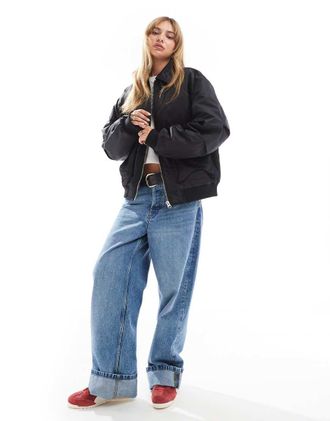 Asos ma1 - Schwarze Bomberjacke