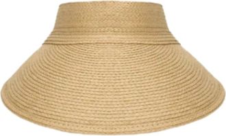 Weili Zheng Femme, Accessoires, Beige, Taille: ONE Size Visiera in rafia