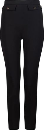 Elisabetta Franchi Femme, Pantalons, Noir, Taille: 44 FR Pantalon Noir Slim Fit Cheville