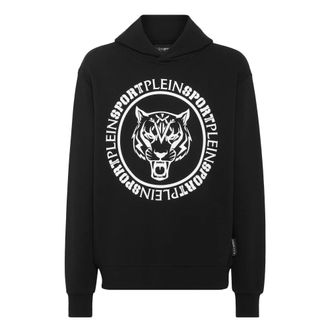 Plein Sport Hooded Sweatshirt Carbon Tiger - - Sport - Herren - Schwarzk - L