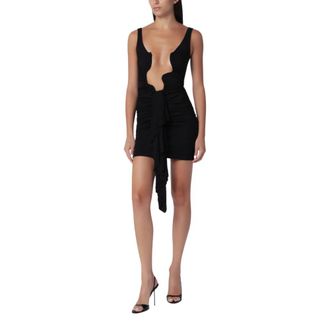 CHRISTOPHER ESBER Salacia Jersey Drape Mini Kleid - - Dresses - Damen - Schwarzk - S