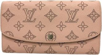 Louis Vuitton Portefeuille long Mahina doccasion (Tri-fold) - Femme - Pre-owned - Rose - Taille: ONE Size