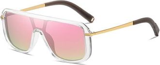 Generic Lunettes De Soleil Polaris&eacute;es &Agrave; Grande Monture For Hommes Et Femmes, Lunettes De Soleil De Sport, De Conduite, De F&ecirc;te(Pink)