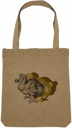 Fabulous Sac Shopping Tote Bag Aspect Lin - Dodo Oiseau Planches Biologie Illustration Ancienne - Sac de Courses Toile Epaisse 360g Beige Naturel Cabas Port&eacute; E