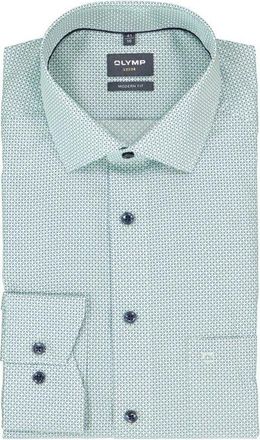Olymp Herren Hemd grün Baumwolle