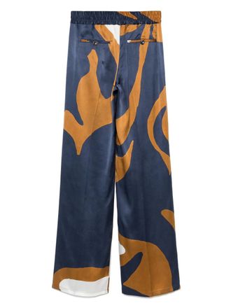 Kiton Womens Abstract-Print Trousers Ss25 W