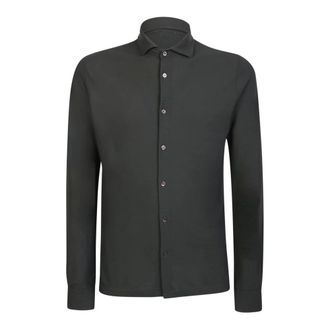 Zanone Homme, Chemises, Vert, Taille: 2XL Chemise Verte Style Militaire