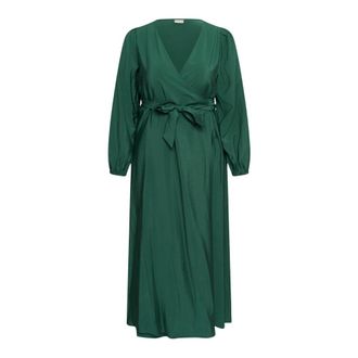 Kaffe Curve KCruby Robe portefeuille - Femme - Robes - Vert - Taille: 54 FR