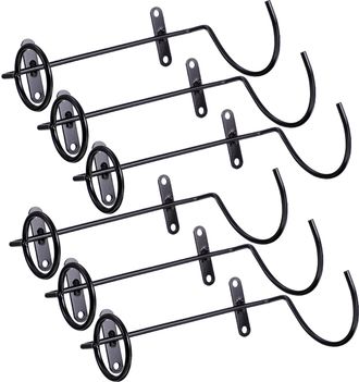 BESPORTBLE 6 Stück Rotweinregal aus Eisen Zur Wandmontage Schwarz Stabil und Rostfrei Platzsparender Weinflaschenhalter für Zuhause und Gastronomie