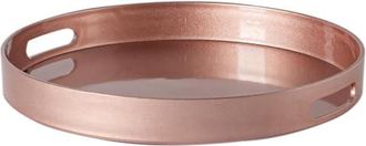 Argon Tableware Plateau de Service Rond m&eacute;tallique - Fini m&eacute;tallique - 33cm - Rose Gold