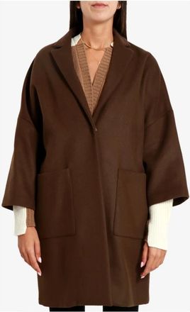 Semicouture Femme, Manteaux, Brun, Taille: 38 FR Manteau en drap de laine double