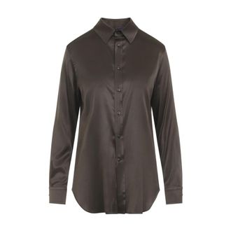Ralph Lauren Cameron Seidenhemd - - Blouses & Shirts - Damen - Braun - XS