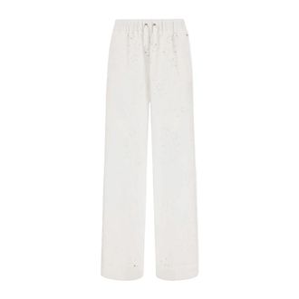Herno Broderie Pants - - Trousers - Damen - Wei&szlig; - XS