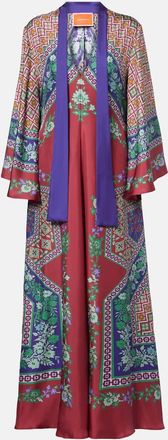 La DoubleJ Bedrucktes Maxikleid Magnifico aus Seide