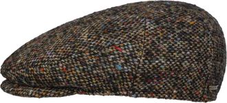 Stetson Colour Spots Driver Flatcap Tweed Multicolour Made in EU Herren Herbst Winter schwarz 59 cm