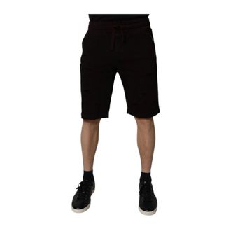 Dolce & Gabbana Baumwoll-Bermuda-Sweatshorts mit Logo - - Shorts - Herren - Braun - XL