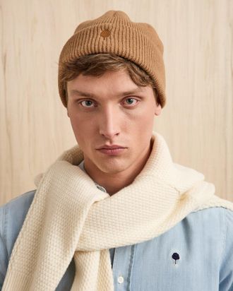 Faguo Bonnet en laine camel