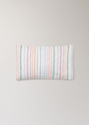 Mango Housse de coussin de berceau en percale de coton &agrave; rayures multicolores vert - Home - 30x50cm - MANGO HOME