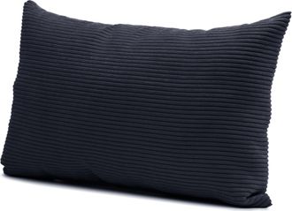 G&ouml;zze Kissen Capri, Dekokissen in Feincord-Optik, Weiches Sofakissen mit F&uuml;llung, 100% Polyester, 30 x 50 cm - Schwarz