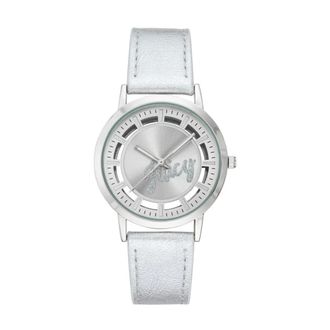Juicy Couture Femme, Accessoires, Gris, Taille: ONE Size Montre analogique en quartz argent&eacute; en polipriel