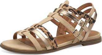 Tamaris Sandales pour femme, sandales pour femme, lit de pied touchit, Marron l&eacute;opard Comb, 38 EU
