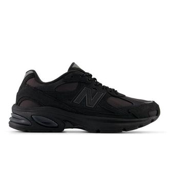 New Balance Unisexe 2010 en Noir/Gris, Cuir, Taille 40.5 Large