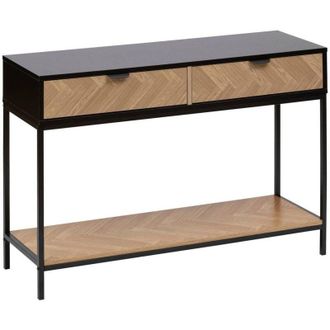 5five Simply Smart 5five Simply Smart - Console 2 tiroirs Chevrons mdf noir 5five