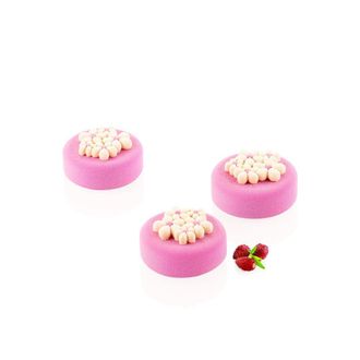 Silikomart Silikomart Flora 7 Dessert-Backform aus Silikon mit 15 Mulden, 4,5 cm Durchmesser x 0,7 cm H&ouml;he