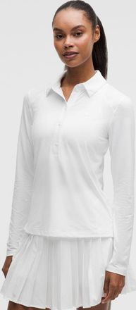 lululemon Polo manches longues &agrave; s&eacute;chage rapide Ourlet droit pour Femmes - Taille 10