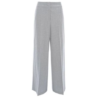 PESERICO Femme, Pantalons, Gris, Taille: 38 FR Pantalon Palazzo Micro-pied-de-poule