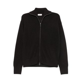Paolo Pecora Gerippte Strickjacke mit Kapuze und Rei&szlig;verschluss - - Knitwear - Herren - Braun - XL