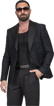 Etro Homme, Vestes, Noir, Taille: L Blazer Jacquard Floral