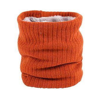Generic &Eacute;charpe tube pour homme et femme - Automne et hiver - Coupe-vent - Doux et chaud - En tricot - Motif &eacute;cossais - Accessoire dext&eacute;rieur, Orange, taille 