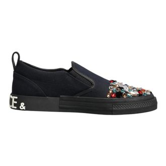 Dolce & Gabbana Homme, Chaussures, Bleu, Taille: 44 EU Gorgeous Low Top Baskets