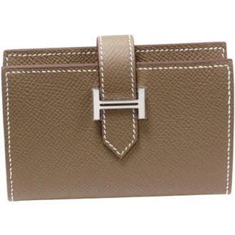 Herm&egrave;s Pre-owned Leder Portemonnaies - - Pre-owned - Damen - Grau - ONE SIZE