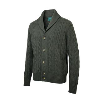 Gran Sasso Shetland Cardigan mit Schalkragen - - Knitwear - Herren - Gr&uuml;n - XL