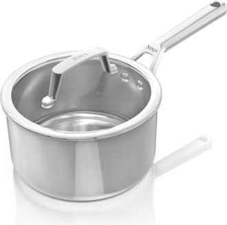 Ninja Ninja EverClad Casserole en acier inoxydable 20 cm avec couvercle, Convient &agrave; tous les types de feux, y compris linduction, peut aller au four jusqu&agrave; 