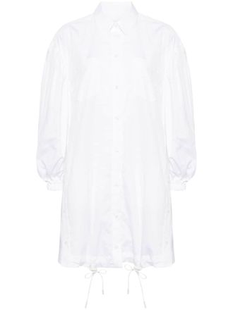Simone Rocha robe-chemise à coupe trapèze - Blanc
