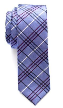 Retreez Cravate Fine Slim Tartan Plaid Check Tiss&eacute;e en Microfibres de violet